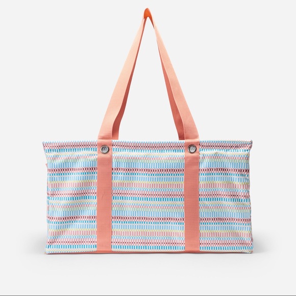 thirty-one | Bags | Multicolor Stripe Deluxe Utility Tote | Poshmark